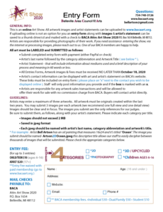 ART SHOW ENTRY FORM – Belleville Area Council for the Arts